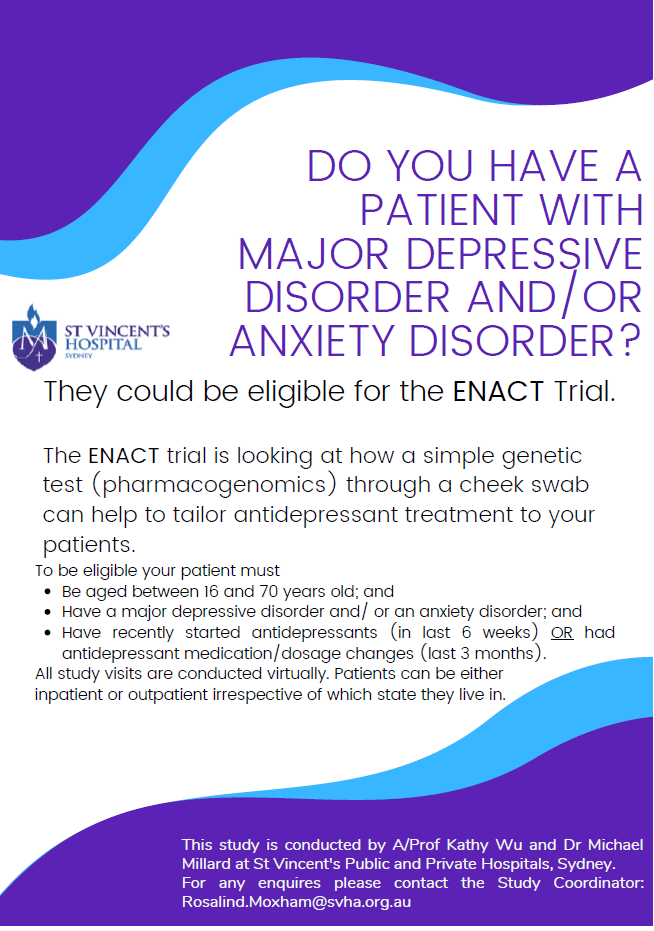 ENACT Trial - St Vincent's Hospital Sydney